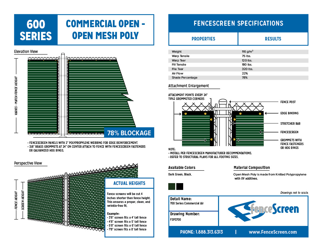 Tennis Court Leno Open Mesh Fence Windscreen - Commercial Grade
