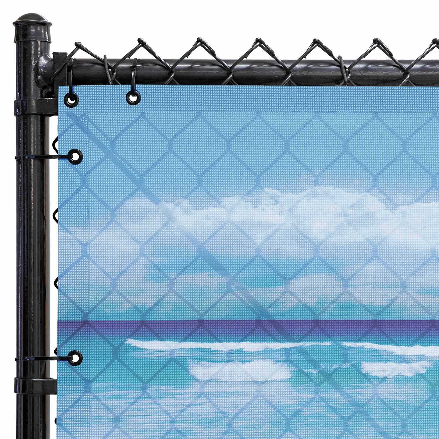 Beach Scene Designer Scenic Fence Screen - Free Shipping