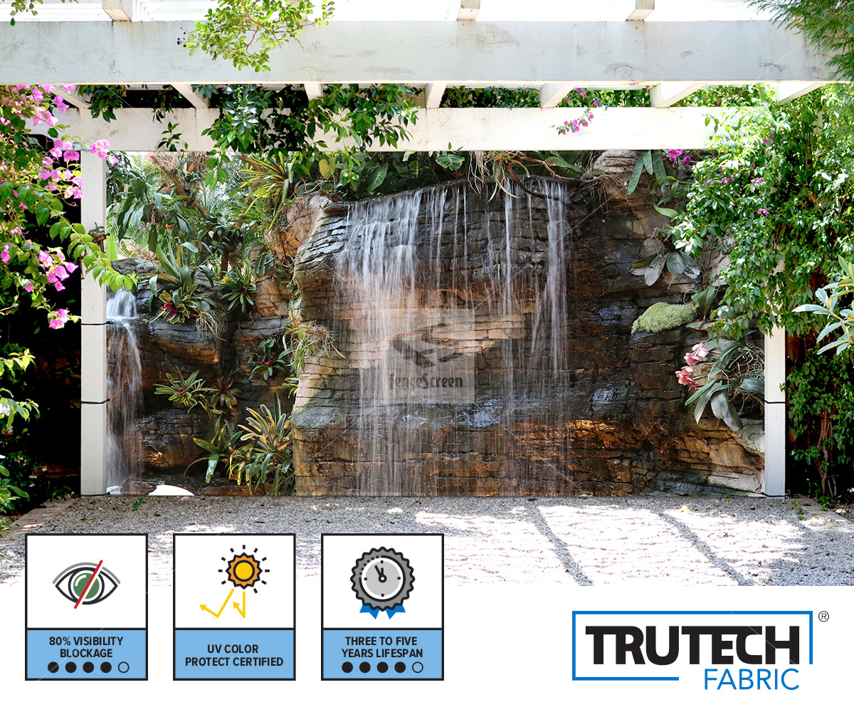 Tropical Garden & Waterfall Patio & Gazebo Screen