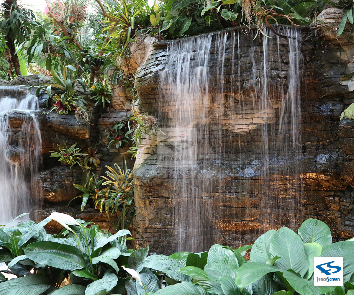 Tropical Garden & Waterfall Patio & Gazebo Screen