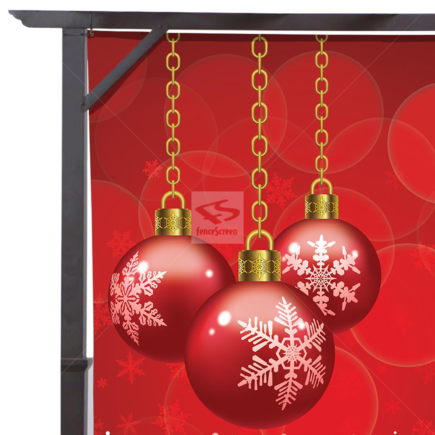 Holiday in Red Patio Screen - Holiday Patio Screen - FenceScreen