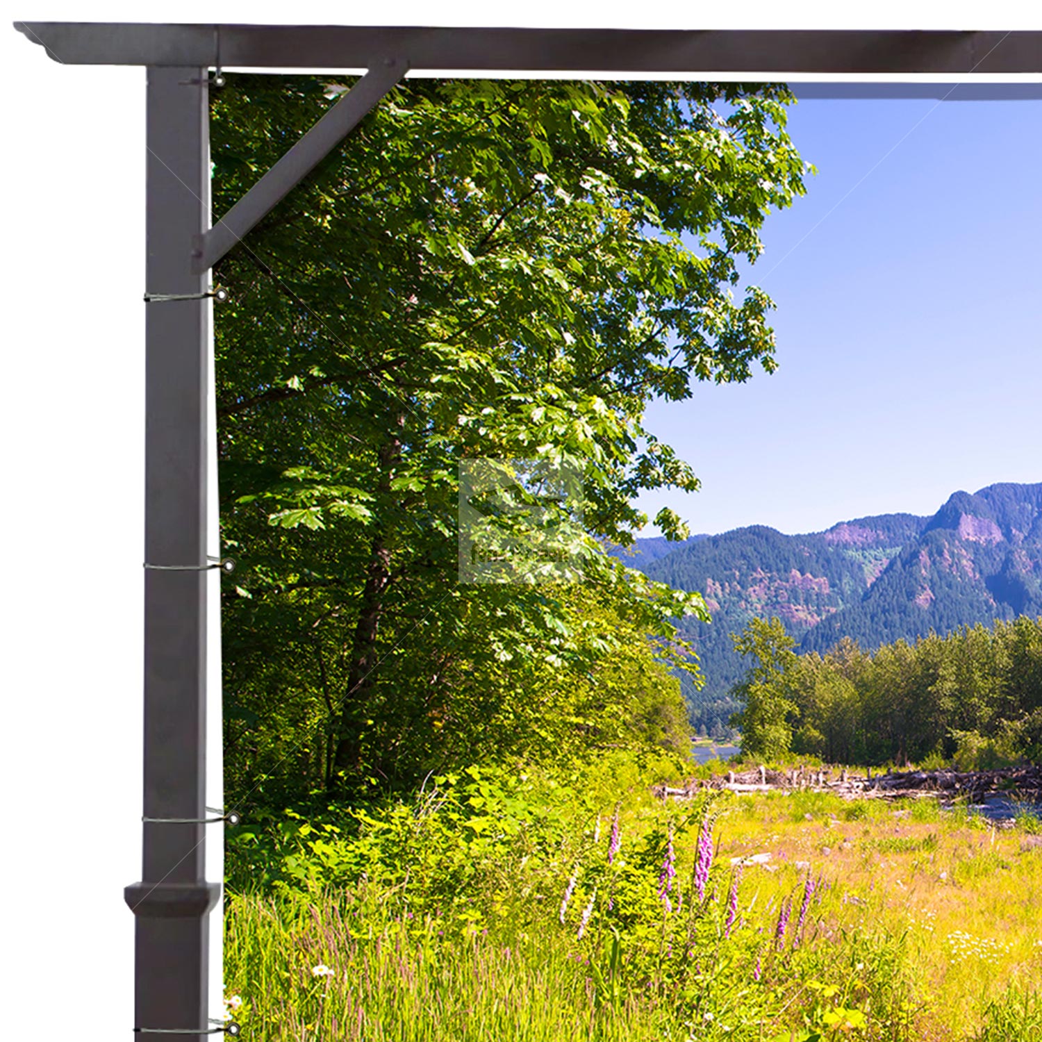 Meadow With River Patio Backdrop Screen