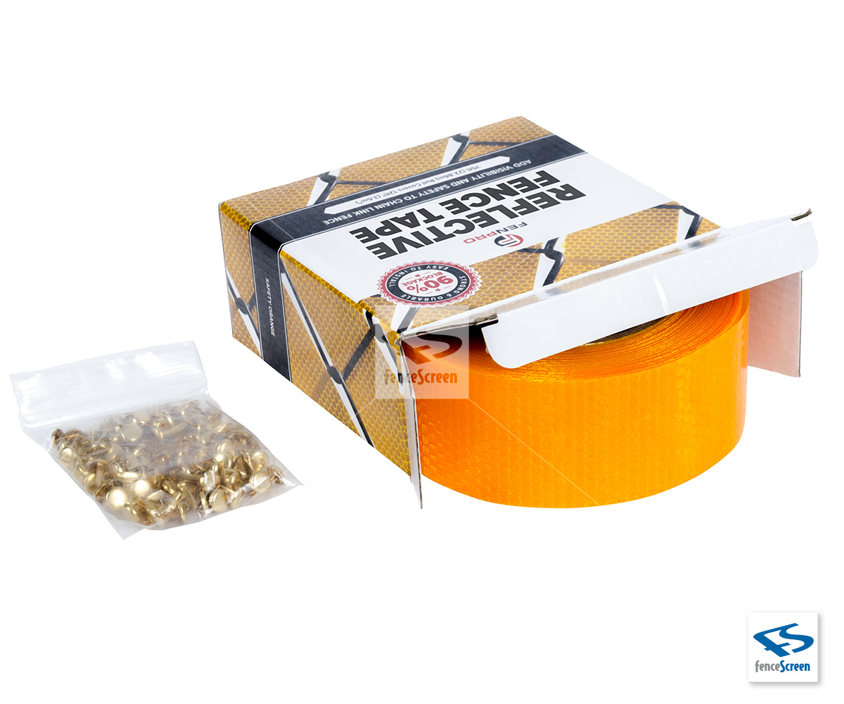 Reflective Safety Fence Tape Inserts and Fasteners