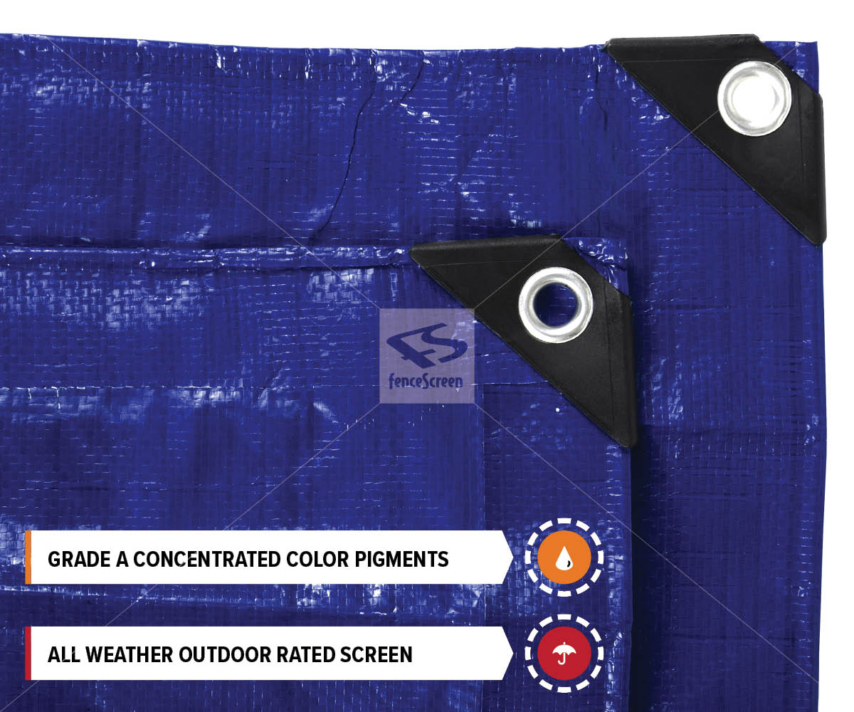 Tarp - Woven Poly Tarp - Blue 8'x10', 12'x16, 20'x25' - Fire Retardant
