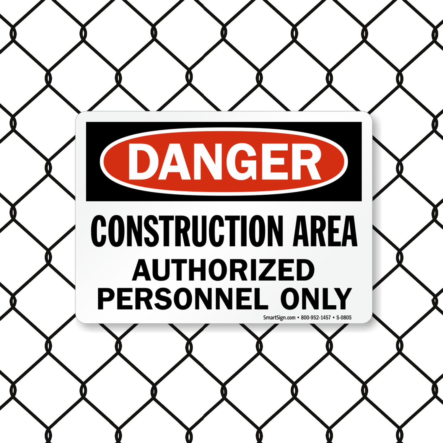 OSHA Construction Area Authorized Personnel Only Sign | Security Signs