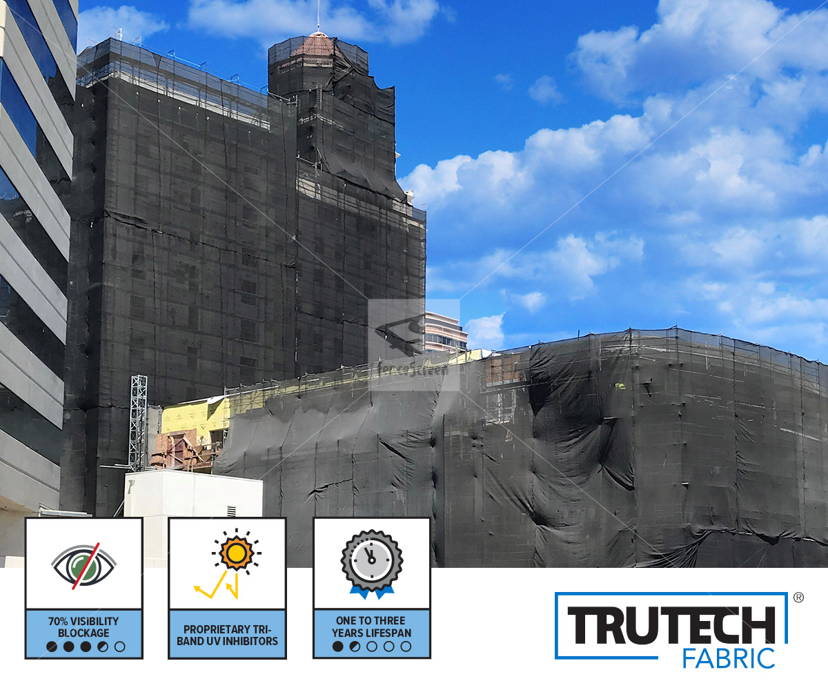 Construction Mesh Building Tarp for Safety & Scaffolding Enclosures