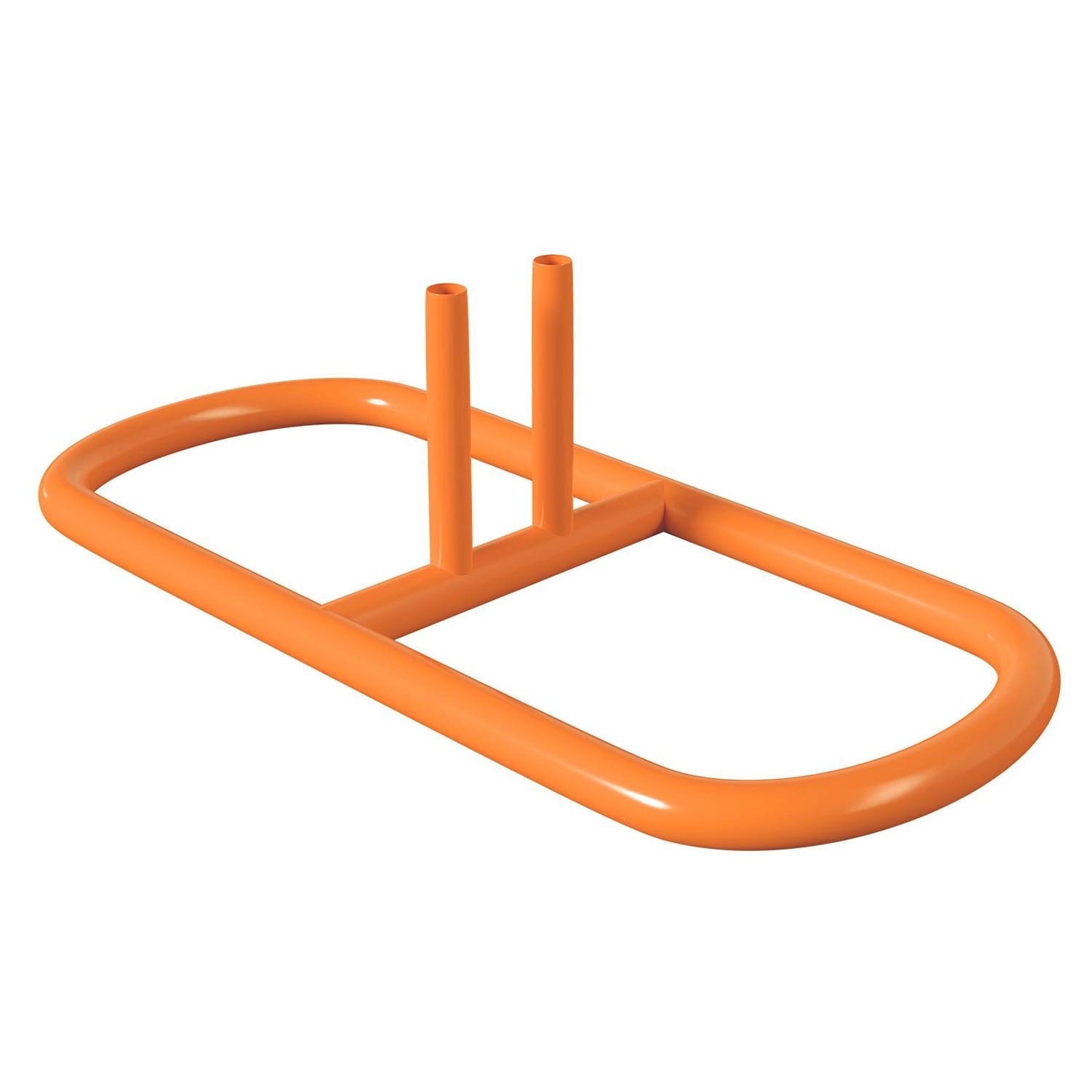 Orange Powder Coated Round Tubed Galvanized steel base stands for ...