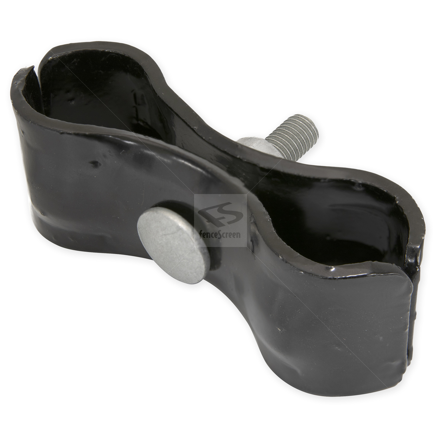 Black Steel Panel Clamp Set of Six (6) With Hardware | FenceScreen