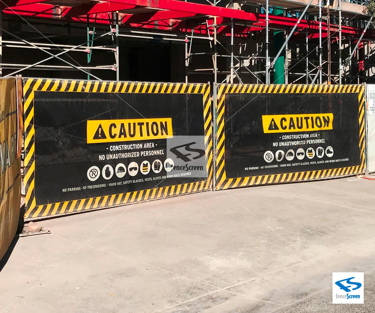 Construction Safety Gate Modern Design on Fence Screen