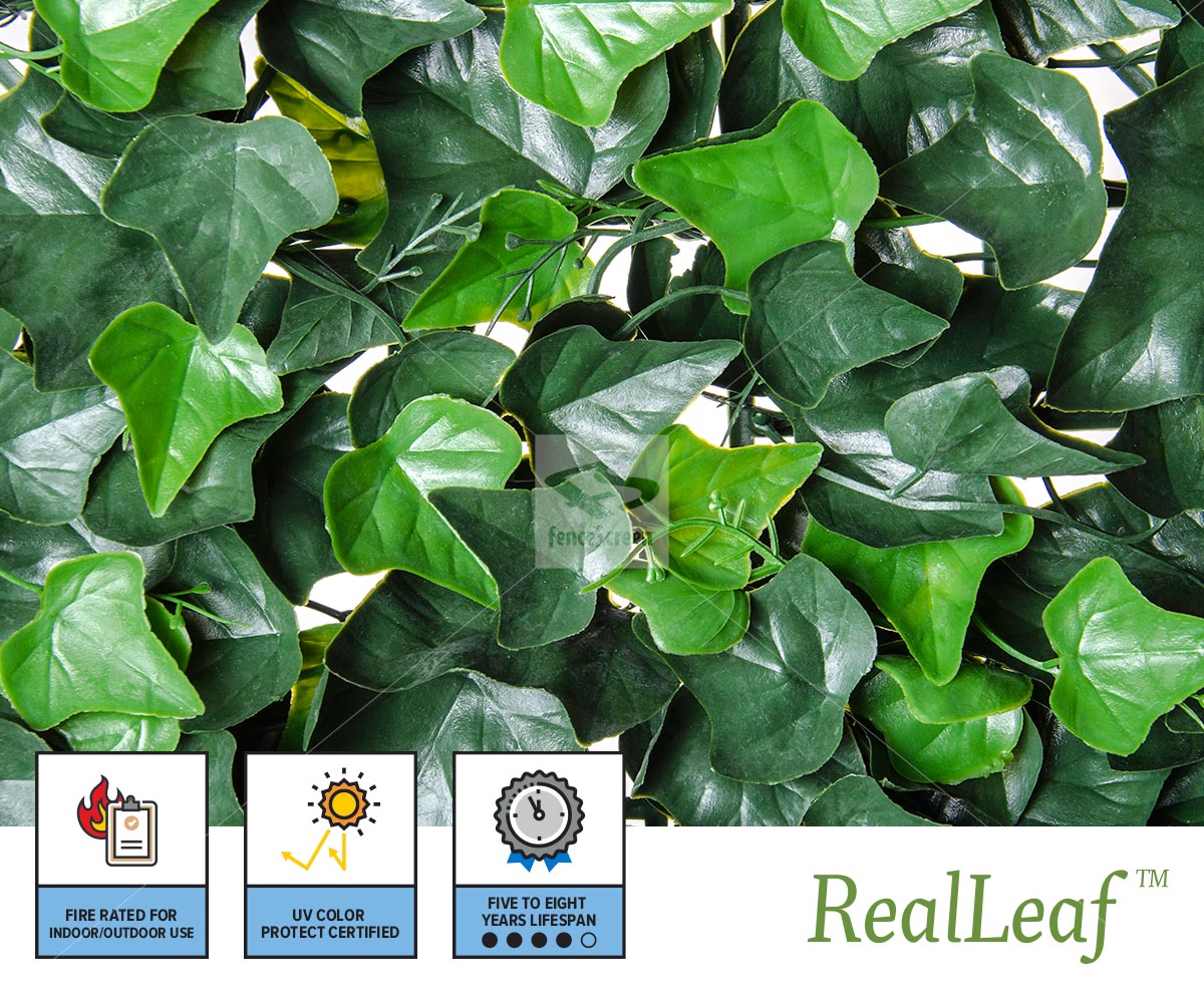 Artificial Ivy Green Leaf Mat Wall Panels by NatraHedge