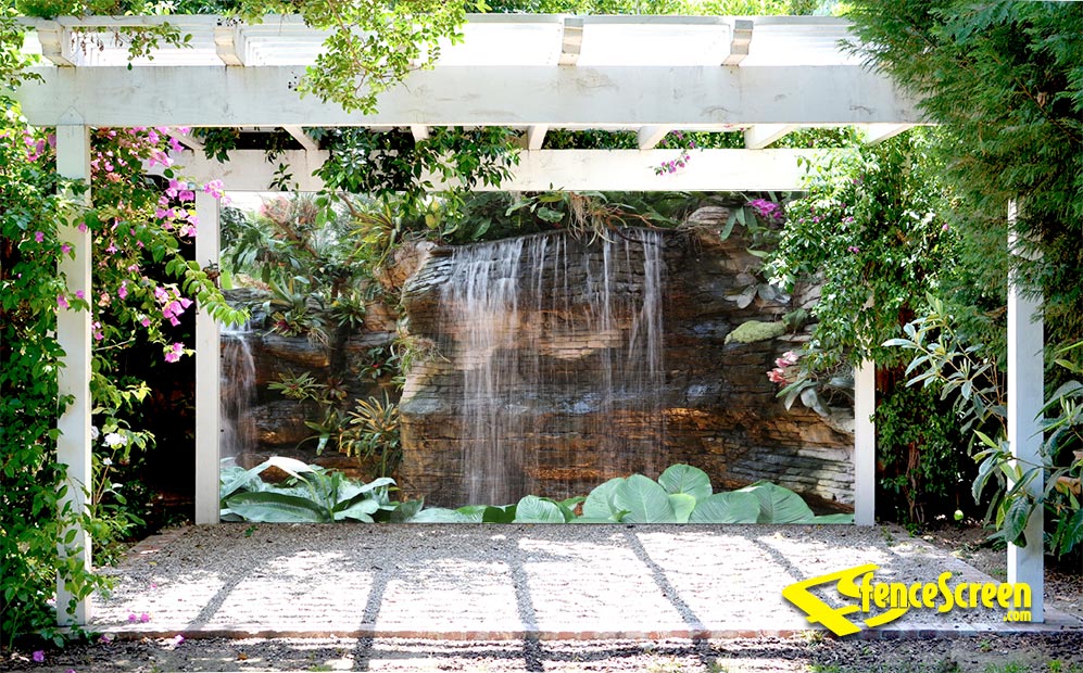 Tropical Garden & Waterfall Patio & Gazebo Screen
