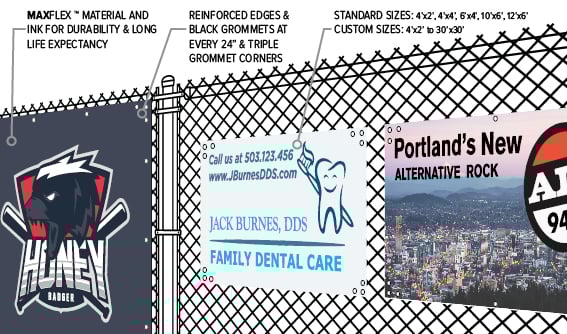 Baseball Softball Banners & Signs for Outfield Fence, Dugout or Batting ...