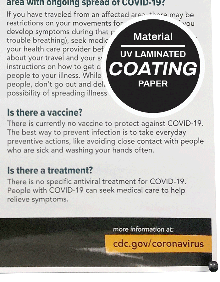 COVID 19 CDC Coronavirus Workplace Posters - Fast Next Day Shipping