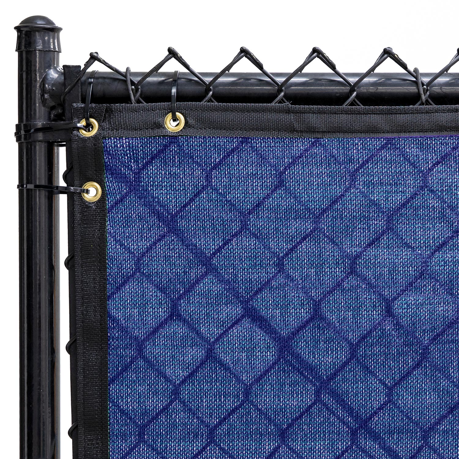 6-ft x 12-ft Navy Blue Temporary Chain Link Fence Cover