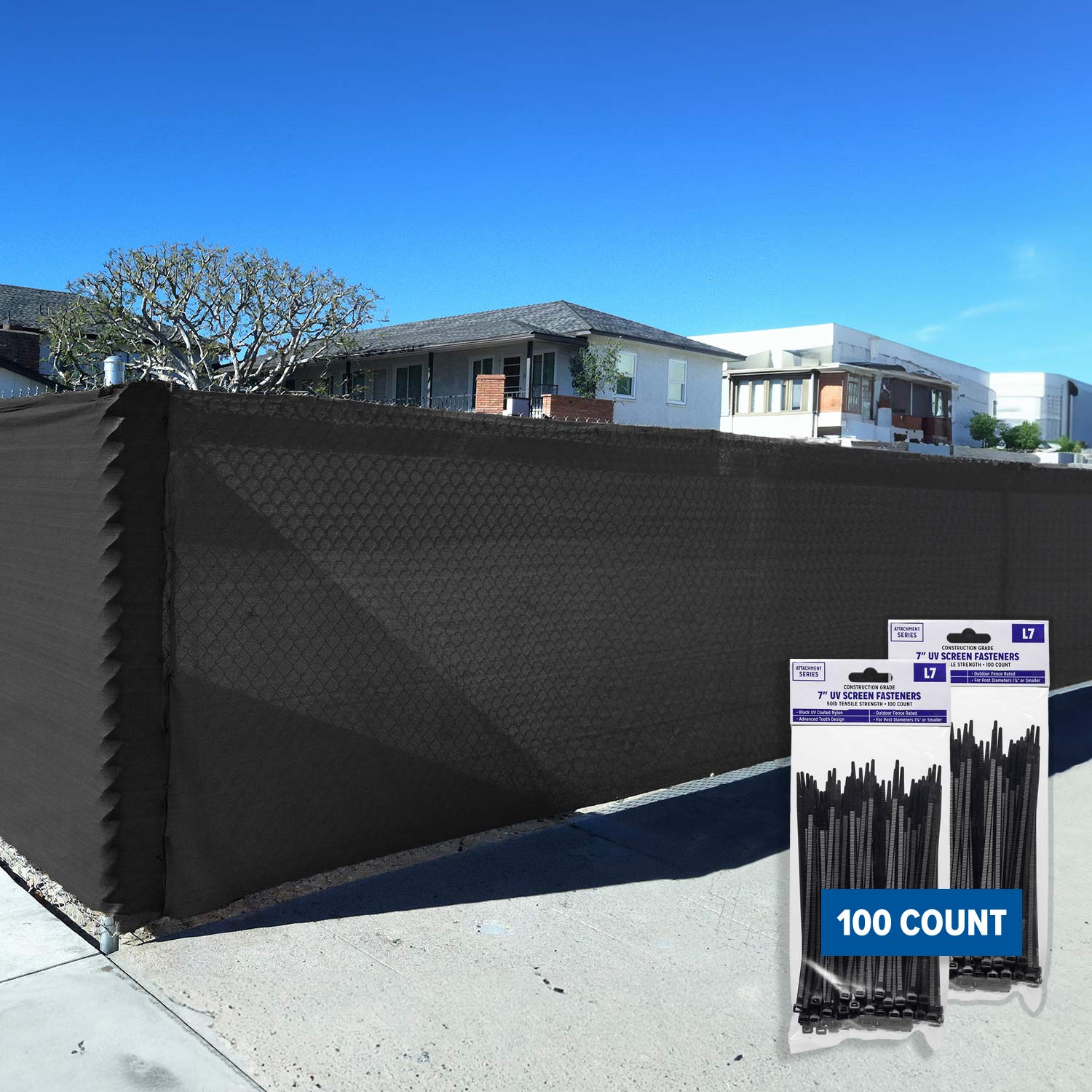 Black 6'x150' Privacy Fence Privacy Screen Roll