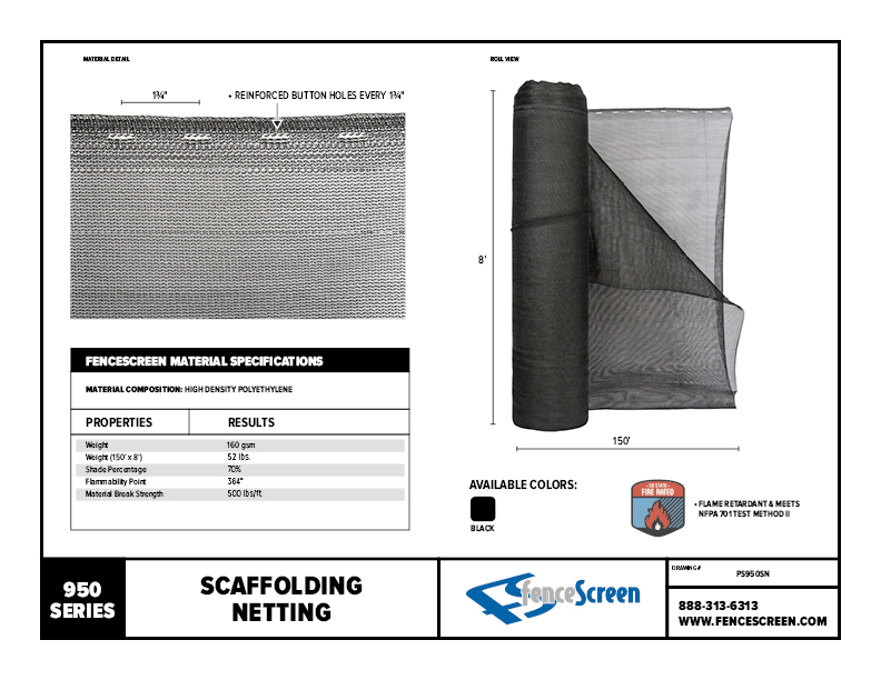 Scaffolding Debris Netting Rolls for Construction Site Buildings